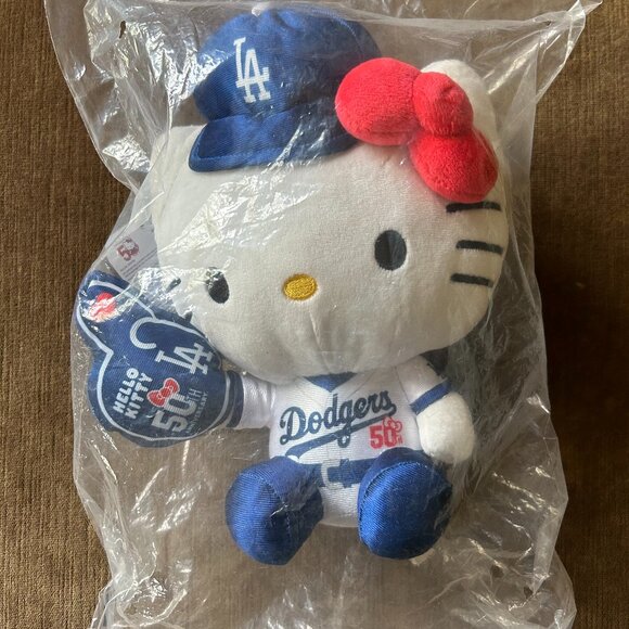 Sanrio | Other | New Dodgers Hello Kitty Los Angeles Plush Doll 224 50th Anniversary | Poshmark